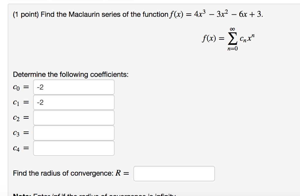 Solved Find the Maclaurin series of the function f (x) = | Chegg.com