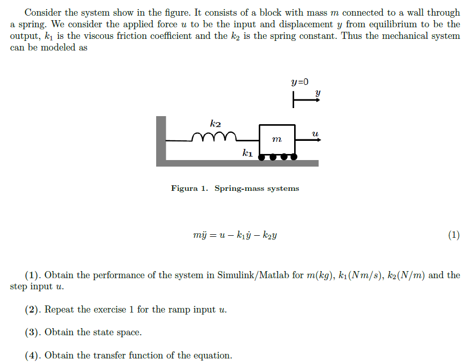 Solved Consider the system show in the figure. It consists | Chegg.com