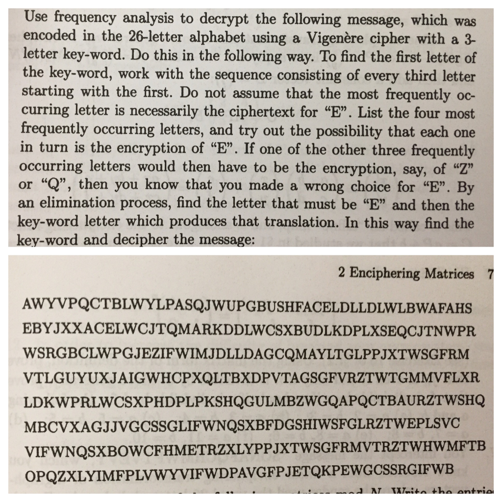 Solved Use frequency analysis to decrypt the following | Chegg.com