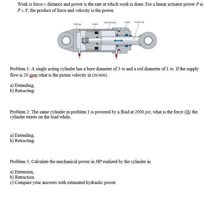 Solved Work is force x distance and power is the rate at | Chegg.com