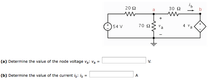 Solved (a) Determine the value of the node voltage va: Va = | Chegg.com