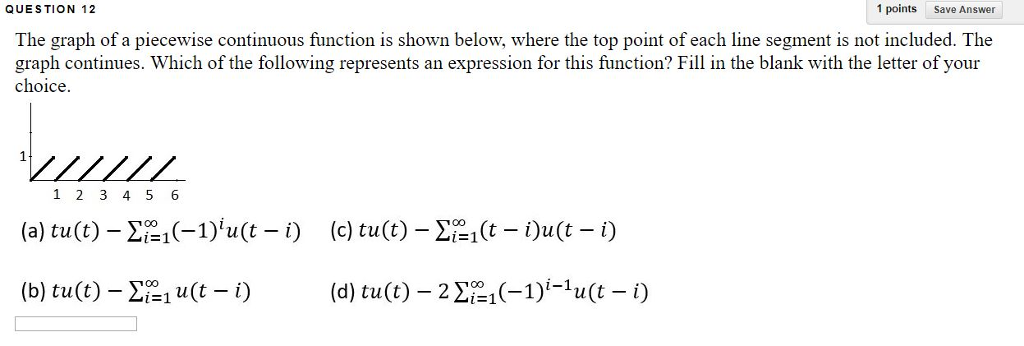 Solved QUESTION 12 1 points Save Answer The graph of a | Chegg.com
