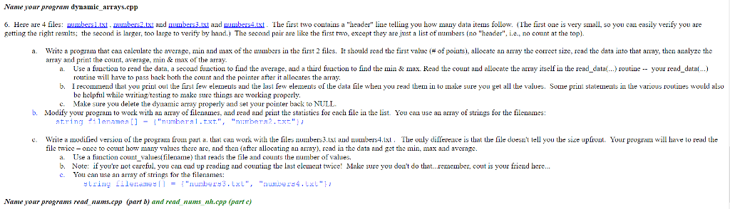 Solved Name your program dynamic arrays cpp 6. Here are 4 | Chegg.com