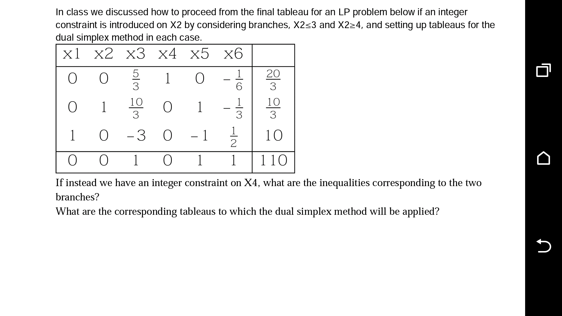 In class we discussed how to proceed from the final | Chegg.com