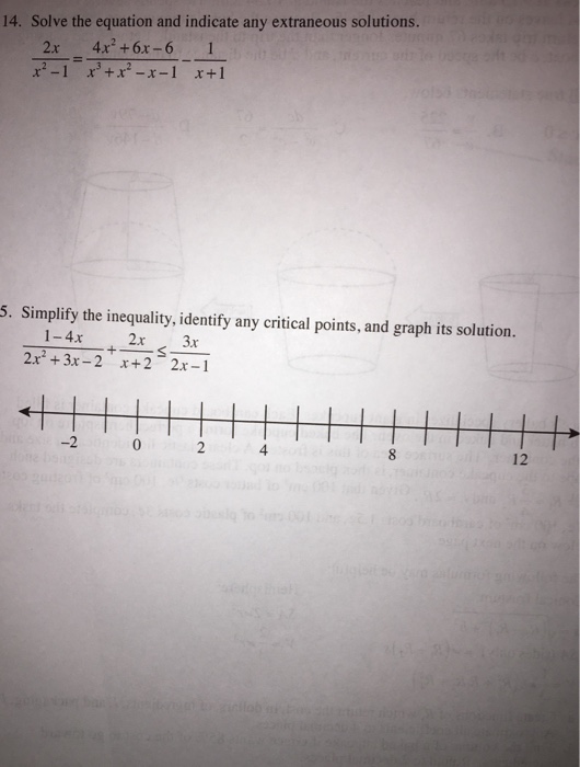 Solved Solve the equation and indicate any extraneous | Chegg.com