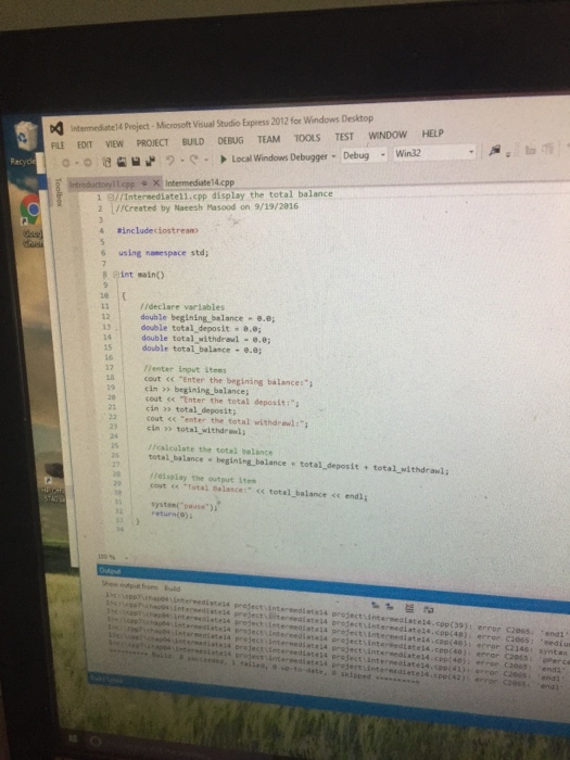 I cannot get this program to debug. It says I decated | Chegg.com