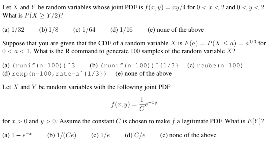 Solved Let X and Y be random variables whose joint PDF is | Chegg.com