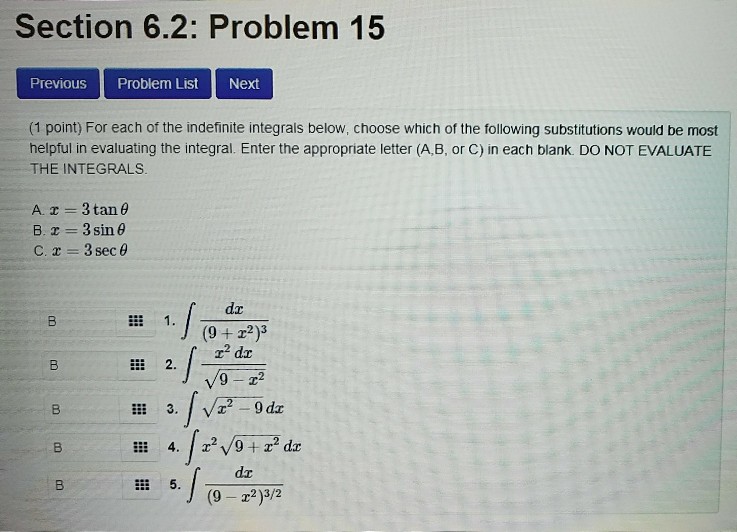 Solved Section 6.2: Problem 15 PreviouS Problem List Next (1 | Chegg.com