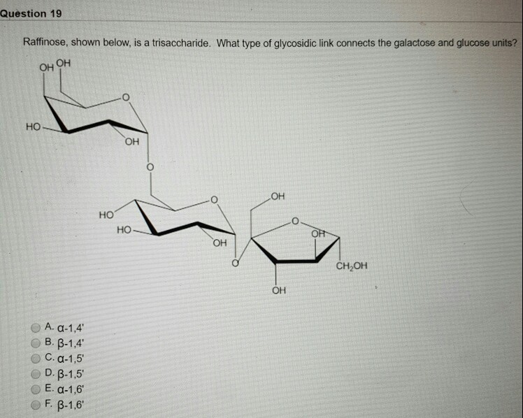 Solved Raffinose, shown below, is a trisaccharide. What type | Chegg.com