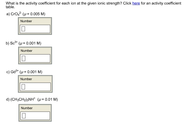 Solved: What Is The Activity Coefficient For Each Ion At T... | Chegg.com
