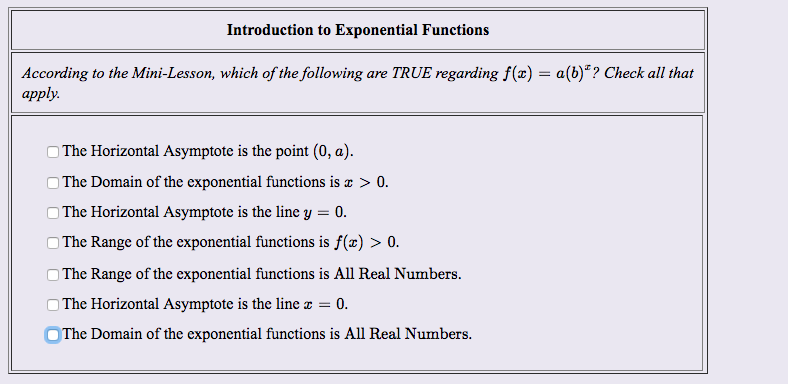 Introduction to Exponential Functions According to | Chegg.com