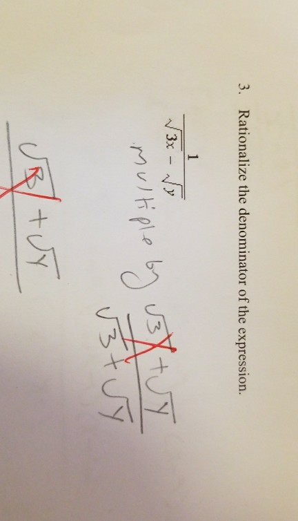 Solved 3. Rationalize the denominator of the expression. 3 | Chegg.com