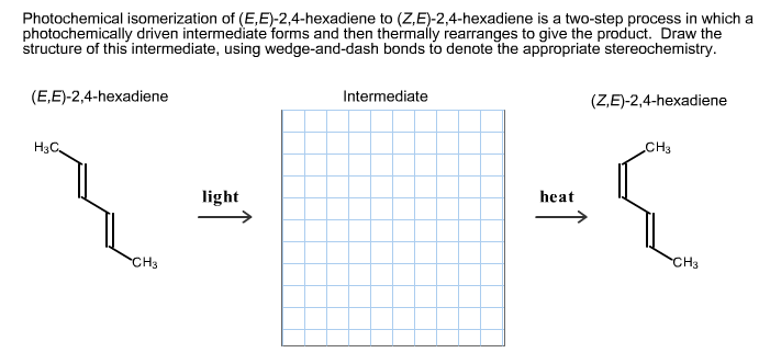 Photochemical isomerization of (E,E)-2,4-hexadiene | Chegg.com