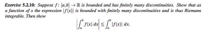 Solved Exercise 52.10: Suppose f: [a,b] →R is bounded and | Chegg.com