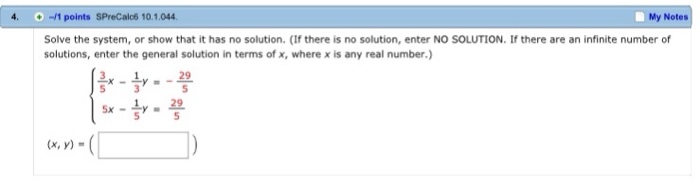 Solved Solve the system, or show that it has no solution. | Chegg.com