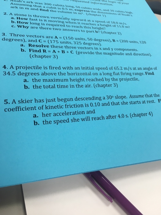 Solved Noah s ark was 300 cubits long, 50 cubits wide, and | Chegg.com