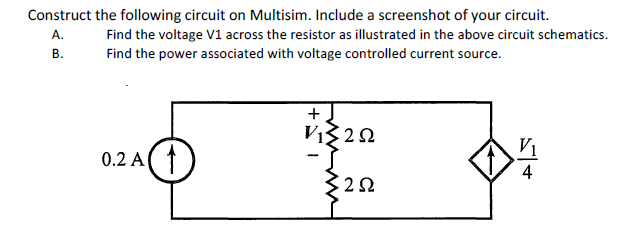 Solved Construct the following circuit on Multisim. Include | Chegg.com