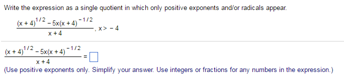 Solved Write the expression as a single quotient in which | Chegg.com
