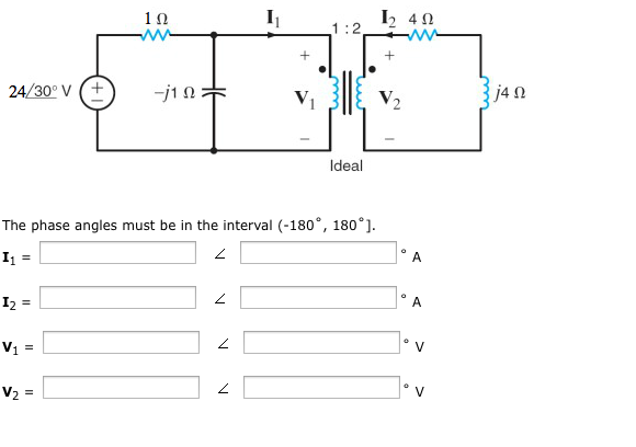 Solved Determine I1, I2, V1, and V2 in the network below. | Chegg.com