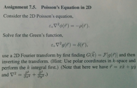 Consider the 2D Poisson's equation. epsilon_0 ^2 | Chegg.com