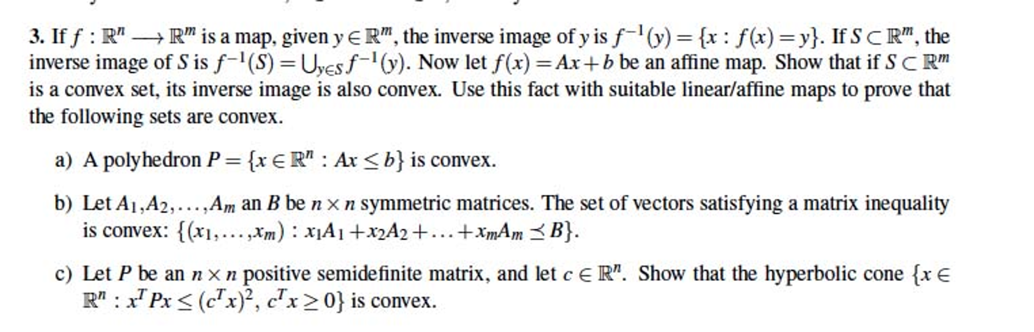 If f: R^n rightarrow R^m is a map, given y elementof | Chegg.com