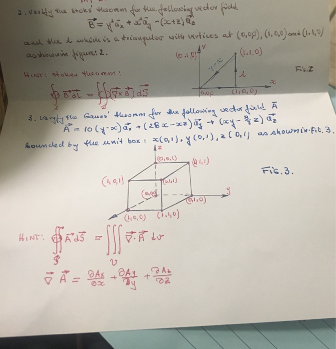Solved Verify the stokes theorem for the following vector | Chegg.com
