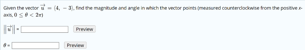 Solved 01-9 45? Find the EXACT components of the vector | Chegg.com