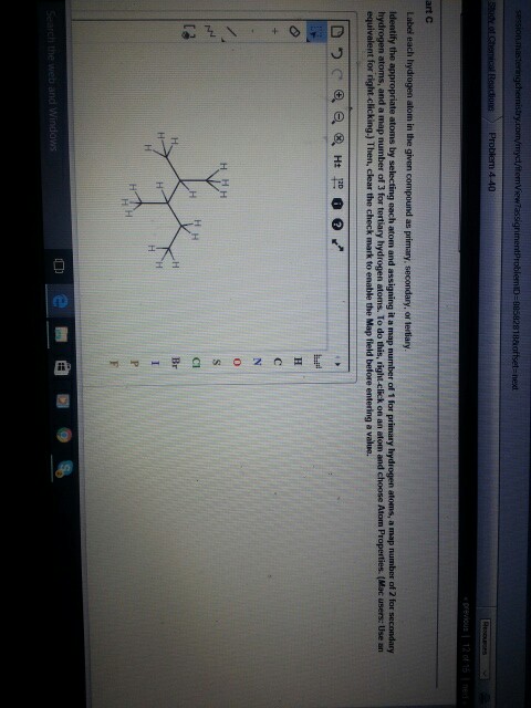 Solved Label each hydrogen atom in the given compound as | Chegg.com
