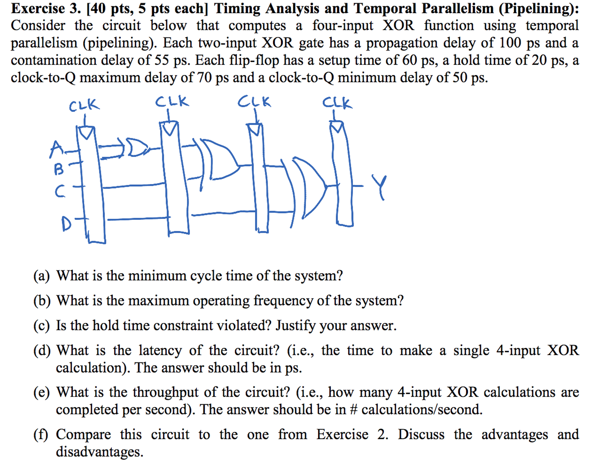 Solved Timing Analysis and Temporal Parallelism | Chegg.com