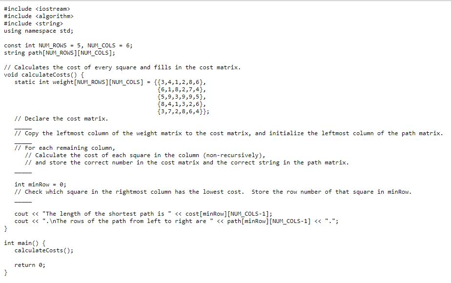 Solved Need help to finish this C++ Assignment ( shortest | Chegg.com