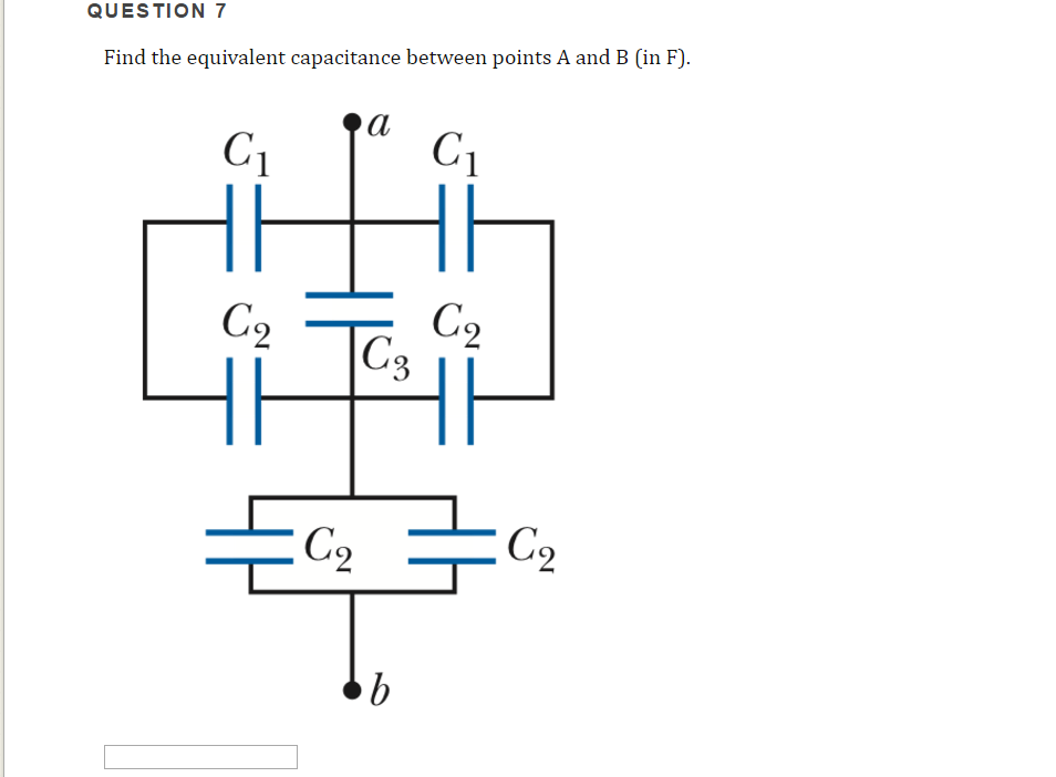 Solved Find the equivalent capacitance between points A and | Chegg.com