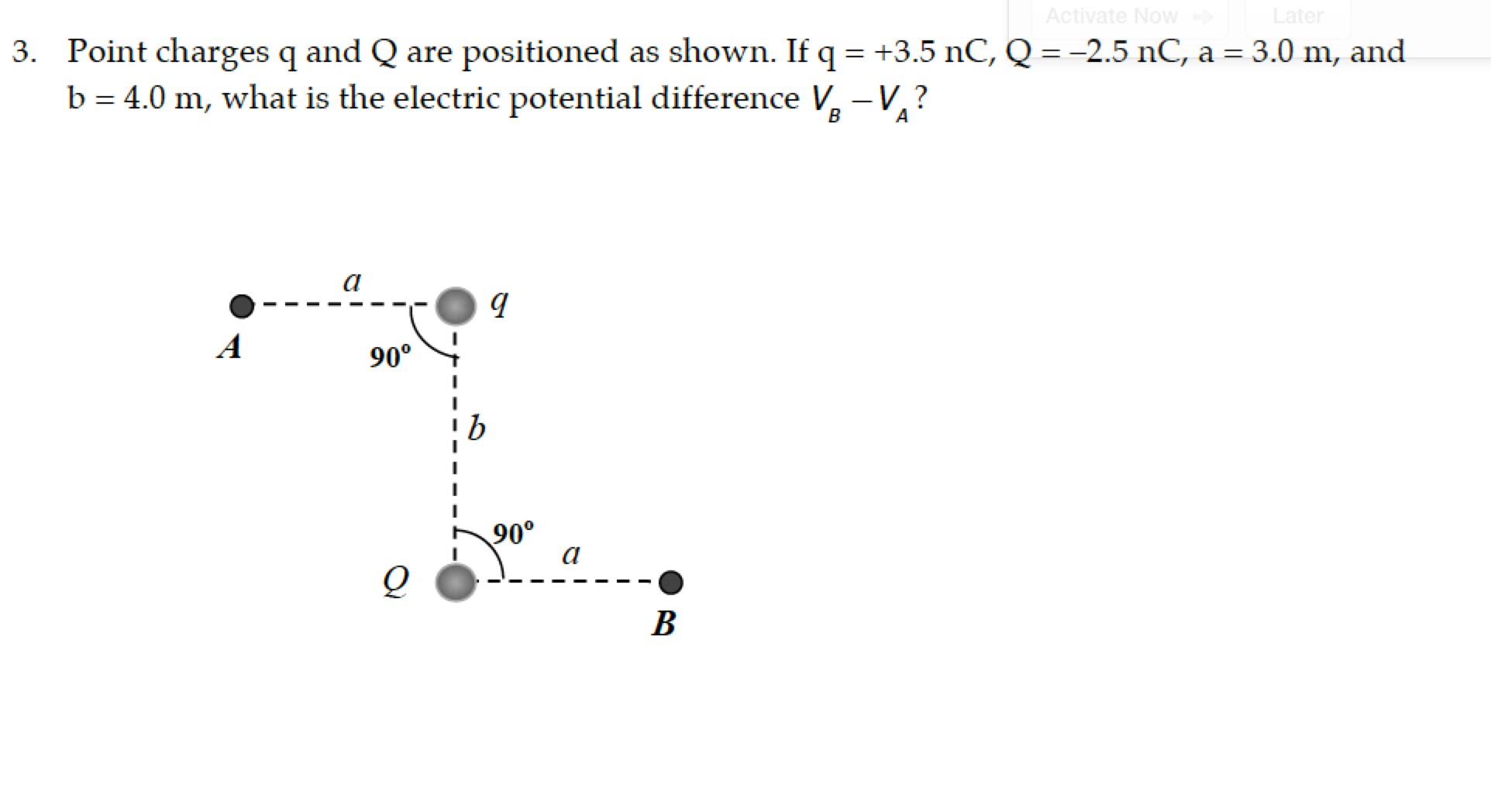Solved Point charges q and Q are positioned as shown. If q | Chegg.com