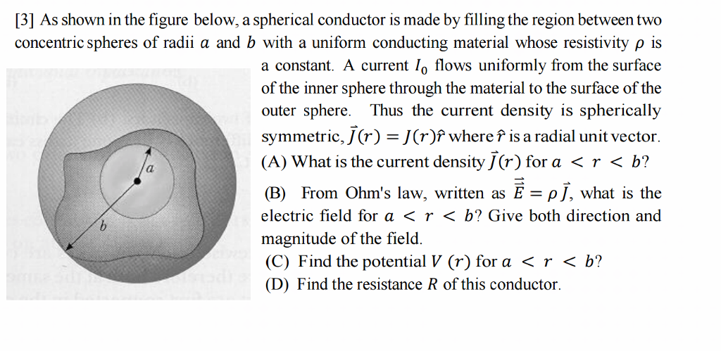 Solved As shown in the figure below, a spherical conductor | Chegg.com