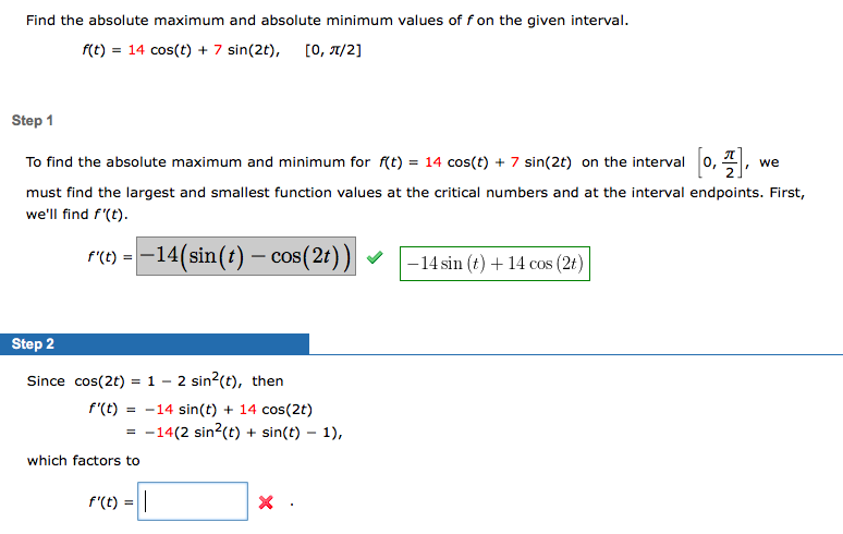 Solved Find The Absolute Maximum And Absolute Minimum Values 