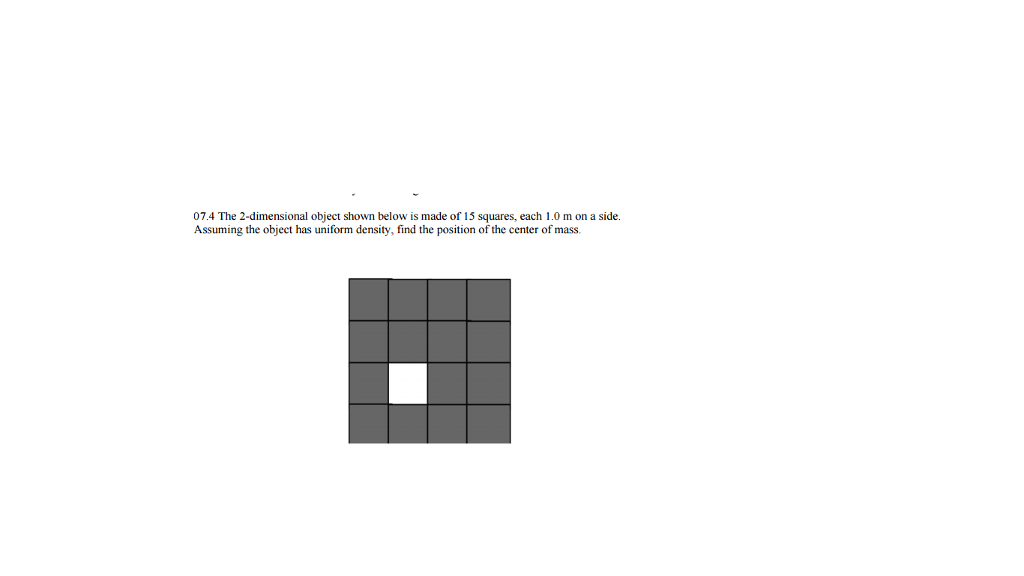 Solved The 2-dimensional object shown below is made of 15 | Chegg.com