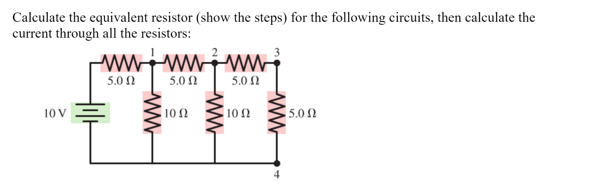 Solved Calculate the equivalent resistor (show the steps) | Chegg.com
