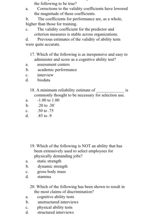 Solved Chapter 10 1. The scope of selection interviews | Chegg.com