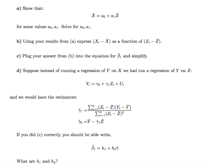 Solved 2. Changing Units Suppose we estimate a standard OLS | Chegg.com