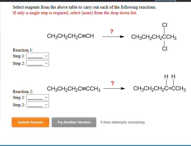 Solved Reagents Available a. H20, H2SO4, HgSO4 f. H2, | Chegg.com