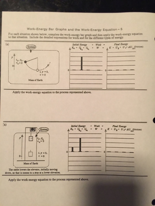 Work-Energy Bar Graphs and the Work-Energy Equation-5 | Chegg.com