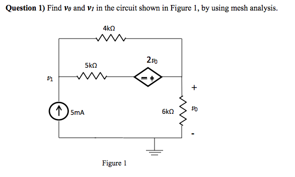 Solved Find v_0and v_1 in the circuit shown in Figure 1, by | Chegg.com