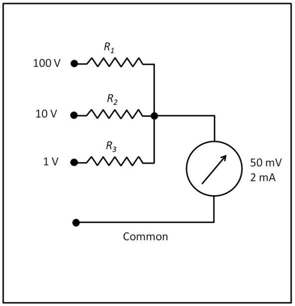 Solved Assume that in designing the multi-range voltmeter | Chegg.com