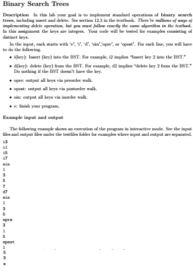 Solved Binary Search Trees Description In This Lab Your Goal 