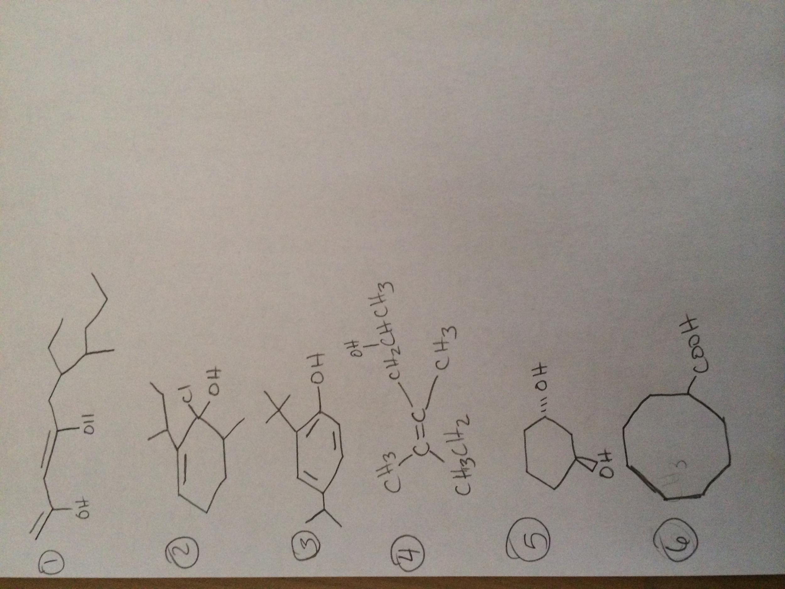 Solved Using IUPAC rules, name the following organic | Chegg.com