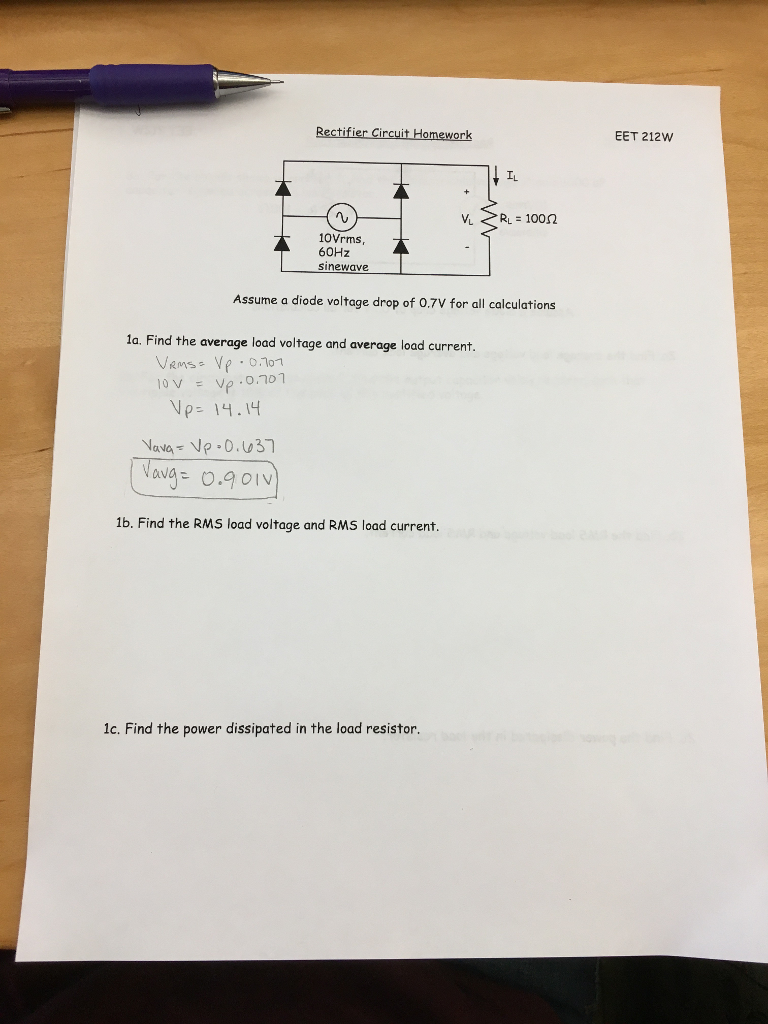 Solved Find the average load voltage and average load | Chegg.com