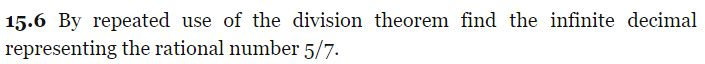 Solved 5. Prove that every infinite decimal representing a | Chegg.com