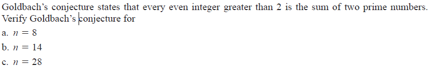 Solved Goldbach S Conjecture States That Every Even Integer