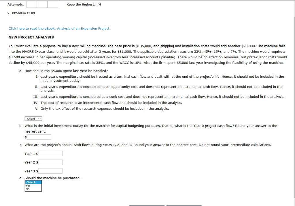 Solved Attempts: Keep the Highest: 6 7. Problem 12.09 Click | Chegg.com