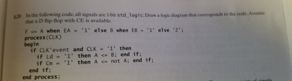 Solved 829 In the following code, all signals are 1-bit | Chegg.com