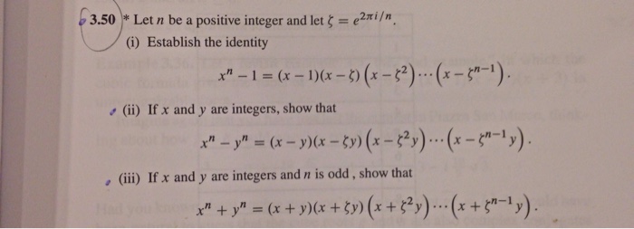 Solved Let n be a positive integer and let = e^2 pi I/n. | Chegg.com